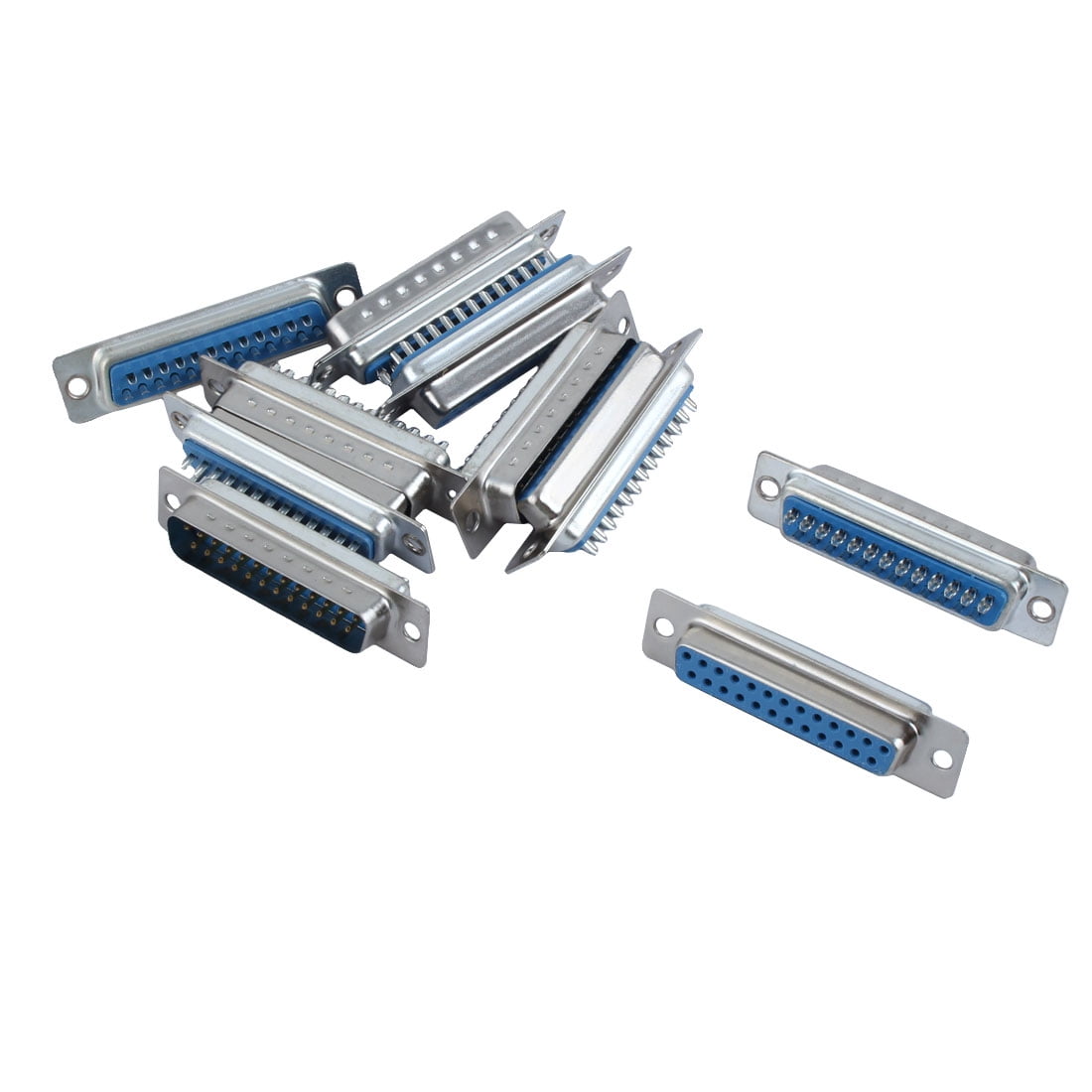 PCB Mount Solder Type D-Sub DB 25 Pin Female to Male Connector ...