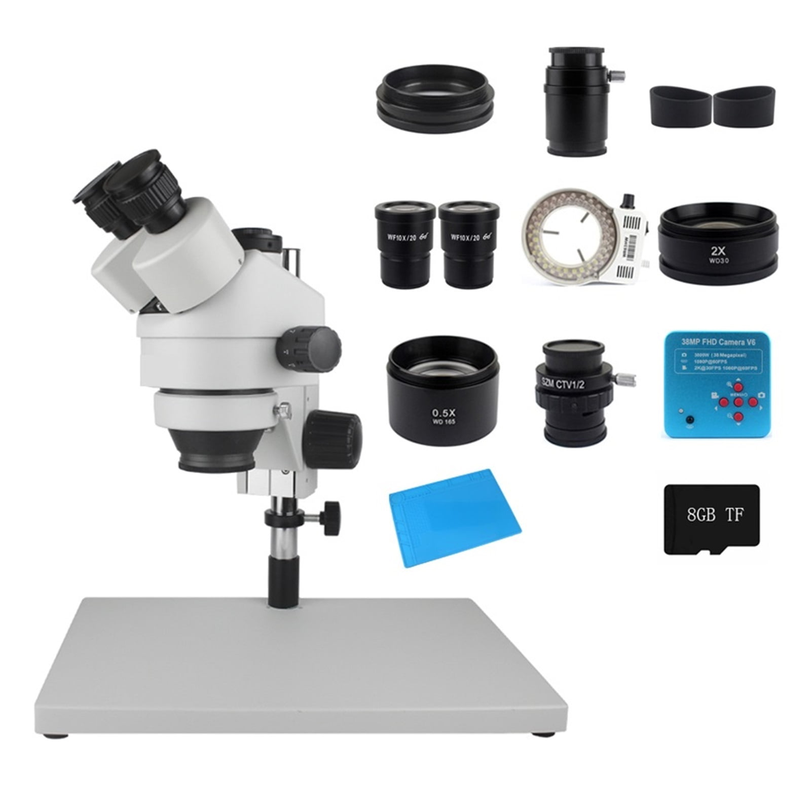 PCB Soldering Repair Lab Industrial 7X 45X Simul-focal Trinocular ...