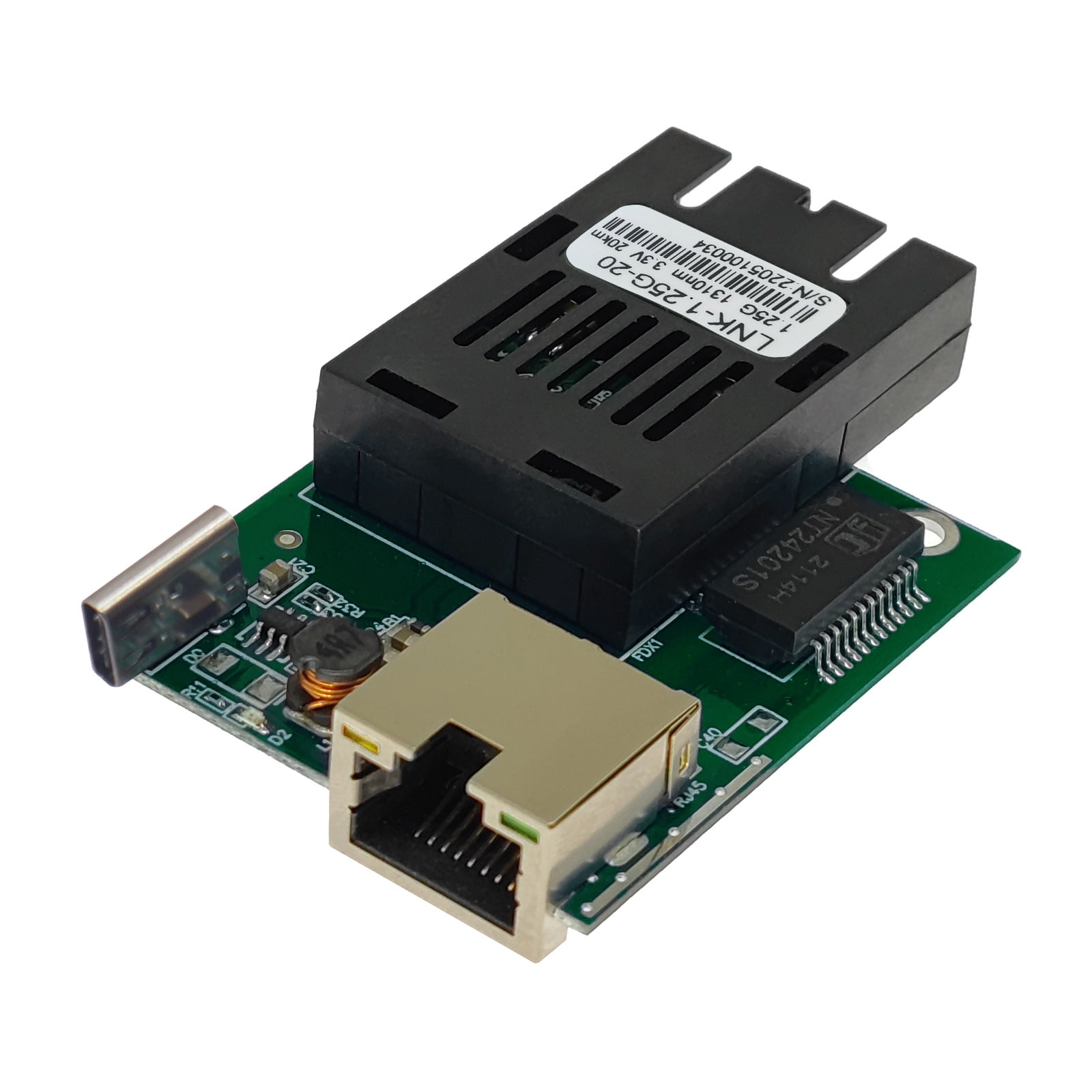 PCBA 10pcs - Mini Gigabit SC Fiber Media Converter 10/100/1000Mbps Copper to Fiber Converter ...