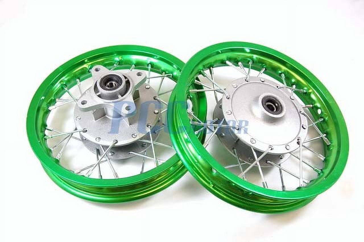 PCC MOTOR 10" FRONT & REAR RIMS DRUM BRAKE FOR HONDA XR CRF50 RIM RM01G ...