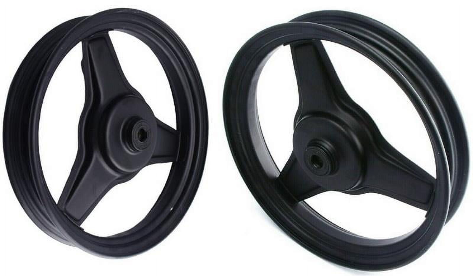 PCC MOTOR YAMAHA PY50 PW50 PEEWEE FRONT & REAR RIM WHEEL SET RM03 BLACK ...