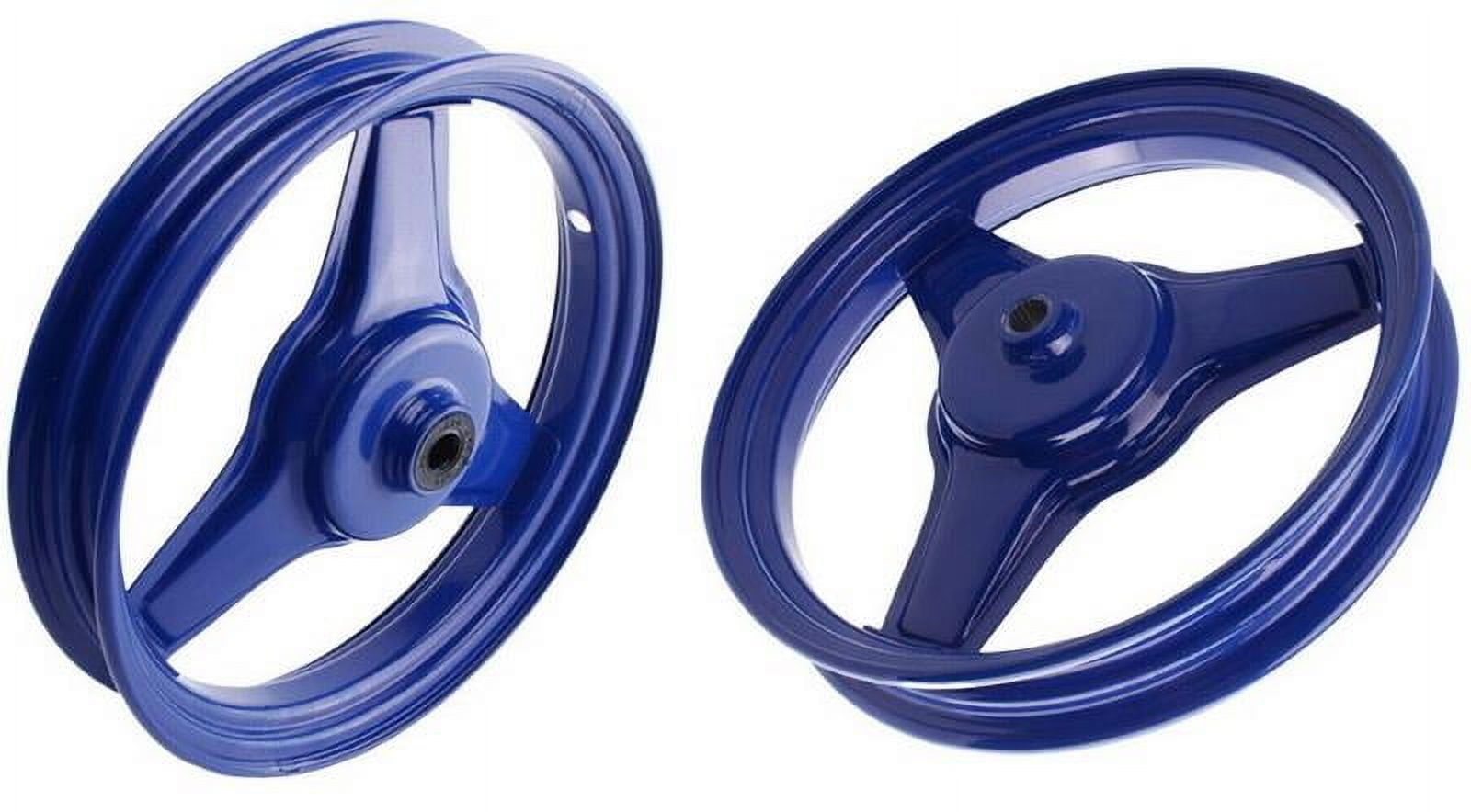 PCC MOTOR YAMAHA PY50 PW50 PEEWEE FRONT & REAR RIM WHEEL SET RM03 BLUE ...