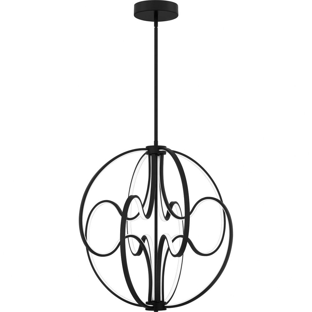 Quoizel Clairon Integrated LED Matte Black Pendant Light - Walmart.com