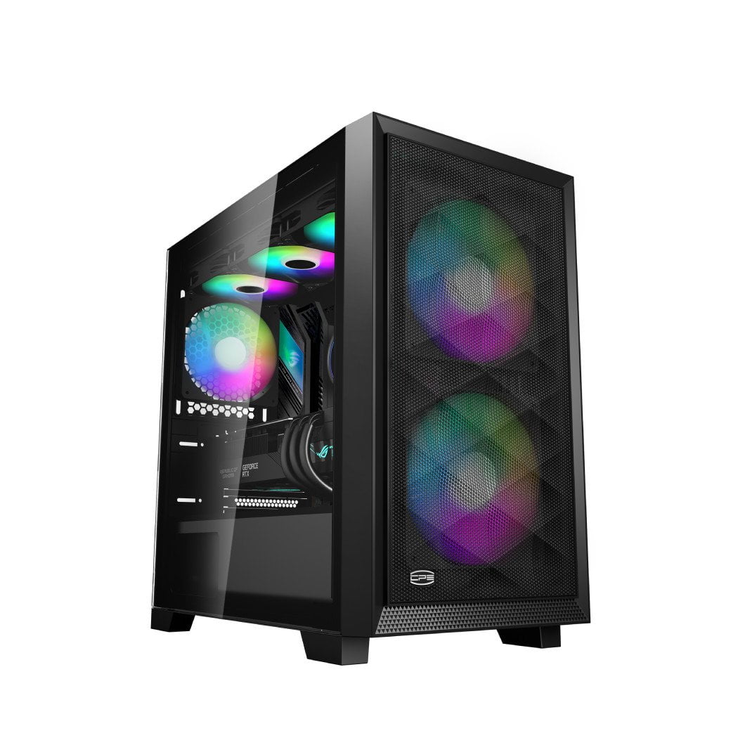 PCCOOLER C3-D310BKP2-GL CPS C3D310 ARGB BK PC Case with 2 ARGB Fans ...