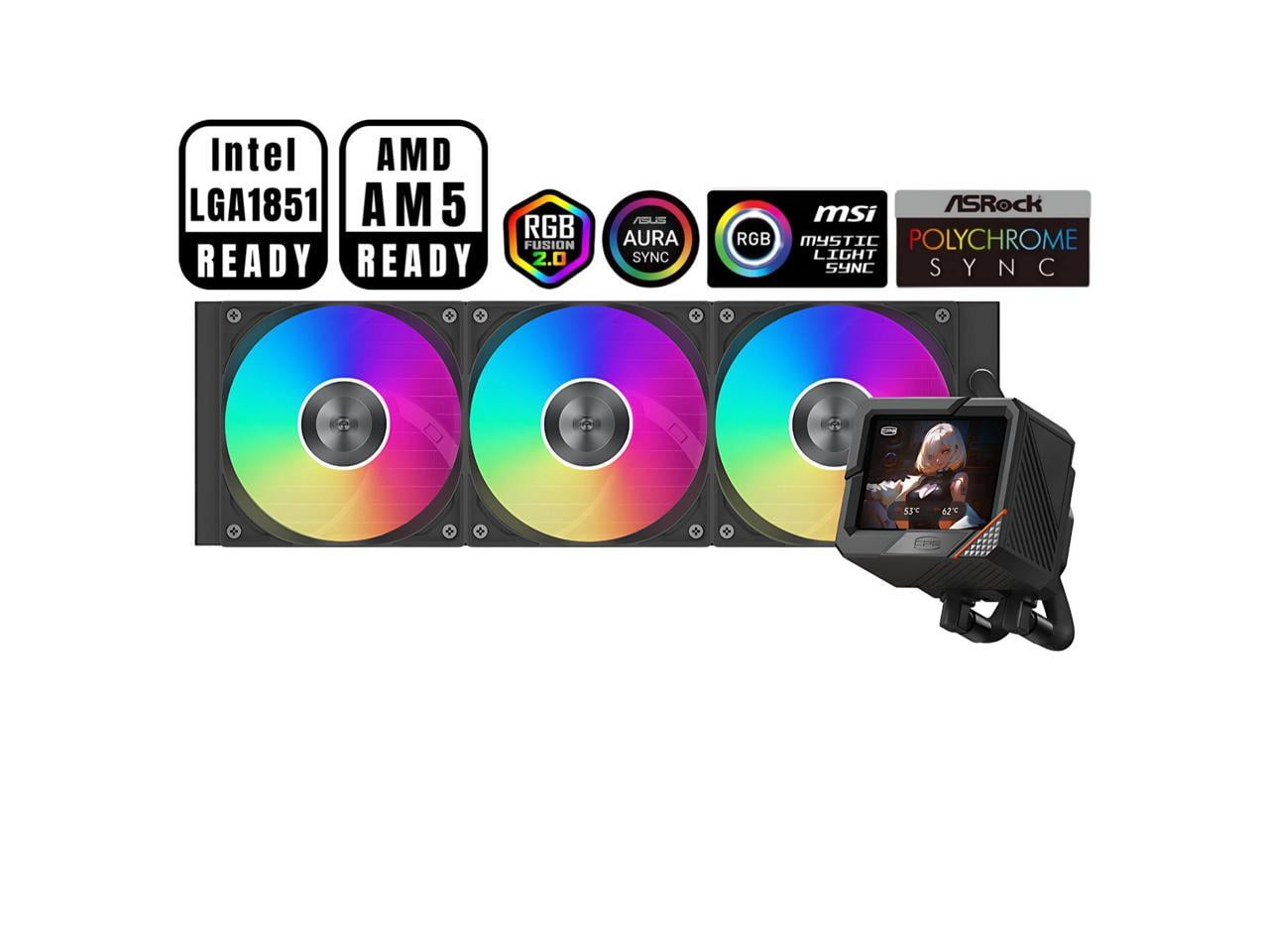 PCCOOLER CPS GT360 ARGB Display AIO CPU Liquid Cooler, 360mm Radiator ...