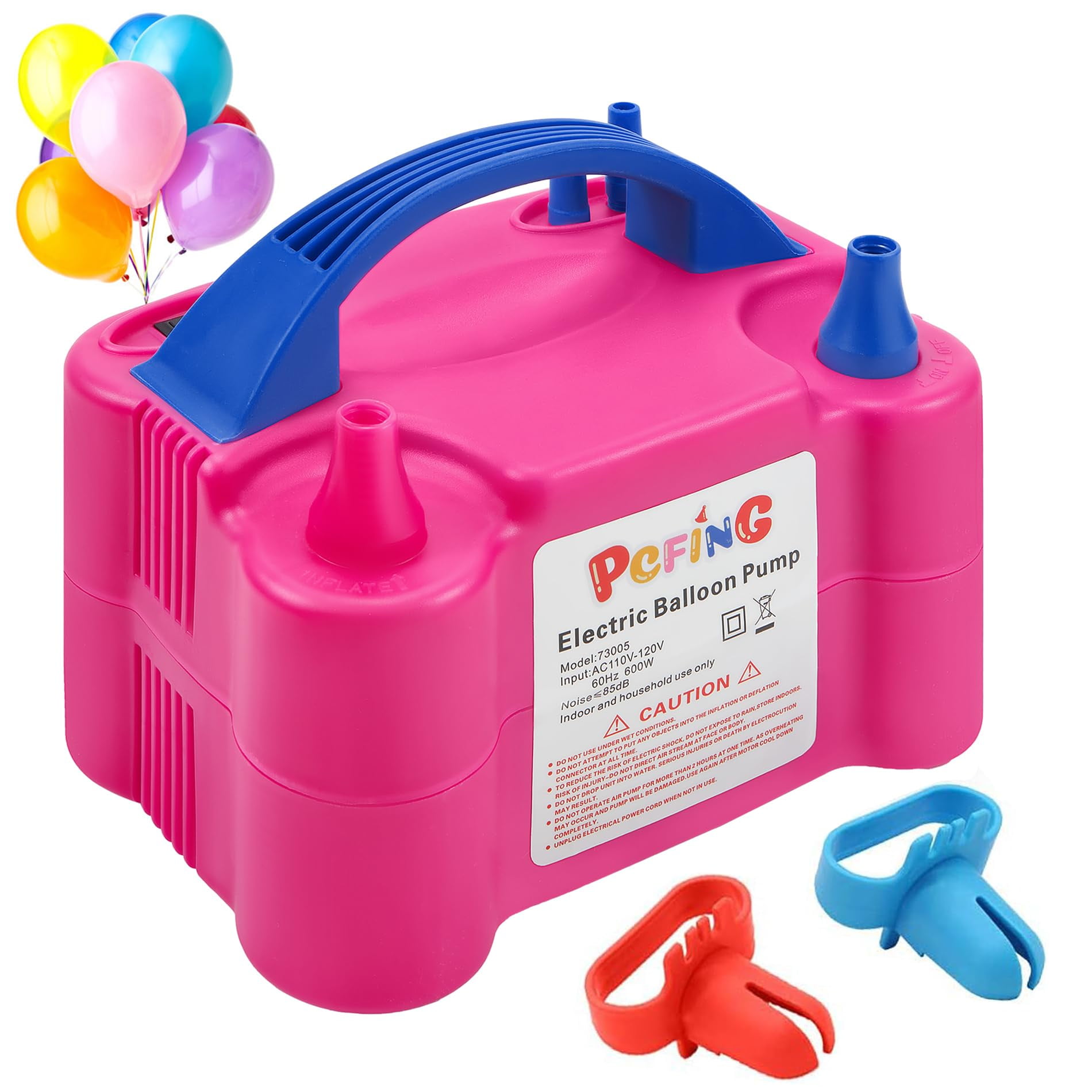 PCFING Balloon Pump Electric, Portable Balloons Inflator Blower Machine ...