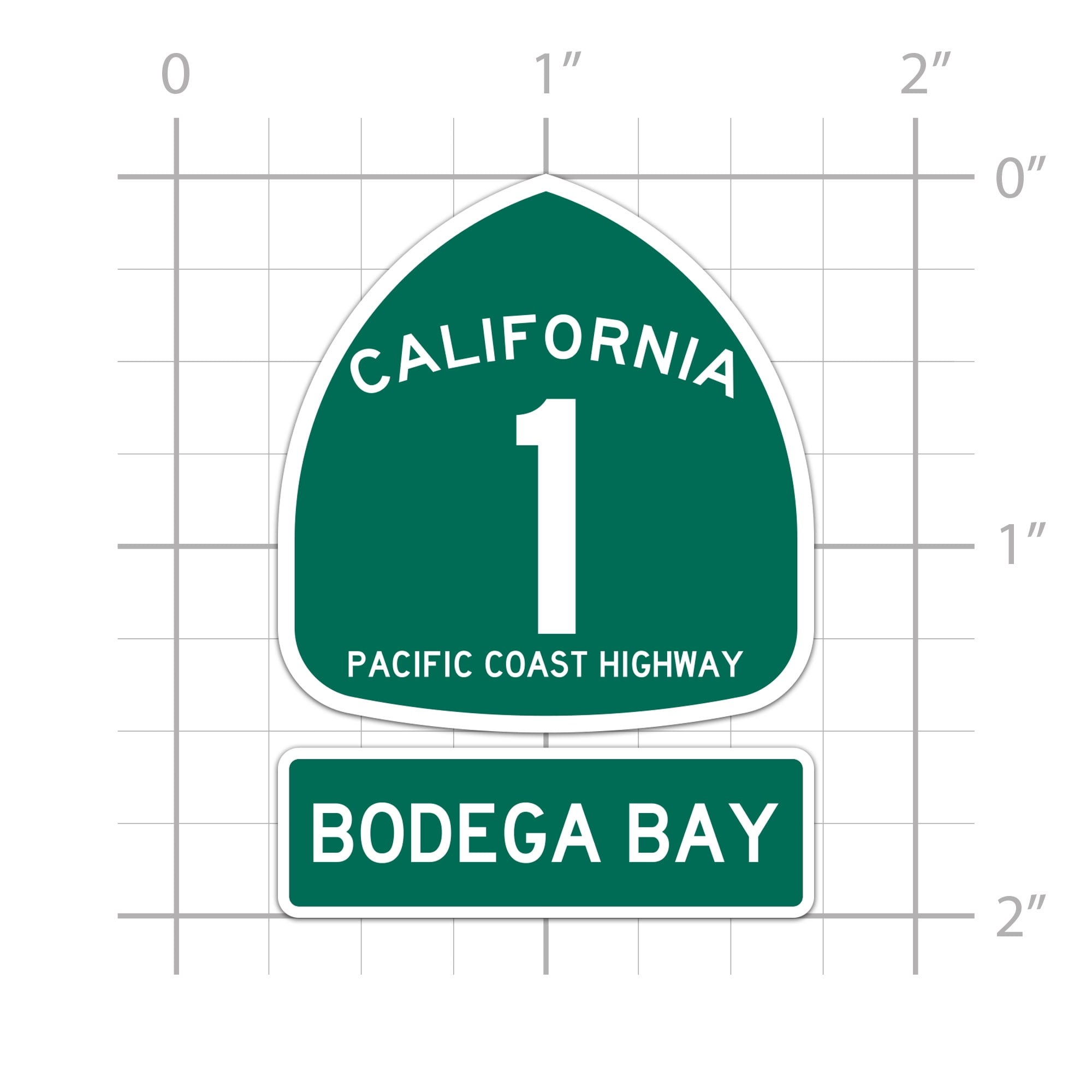 PCH 1 Bodega Bay Sign Sticker for water bottle phone tumbler hard ...