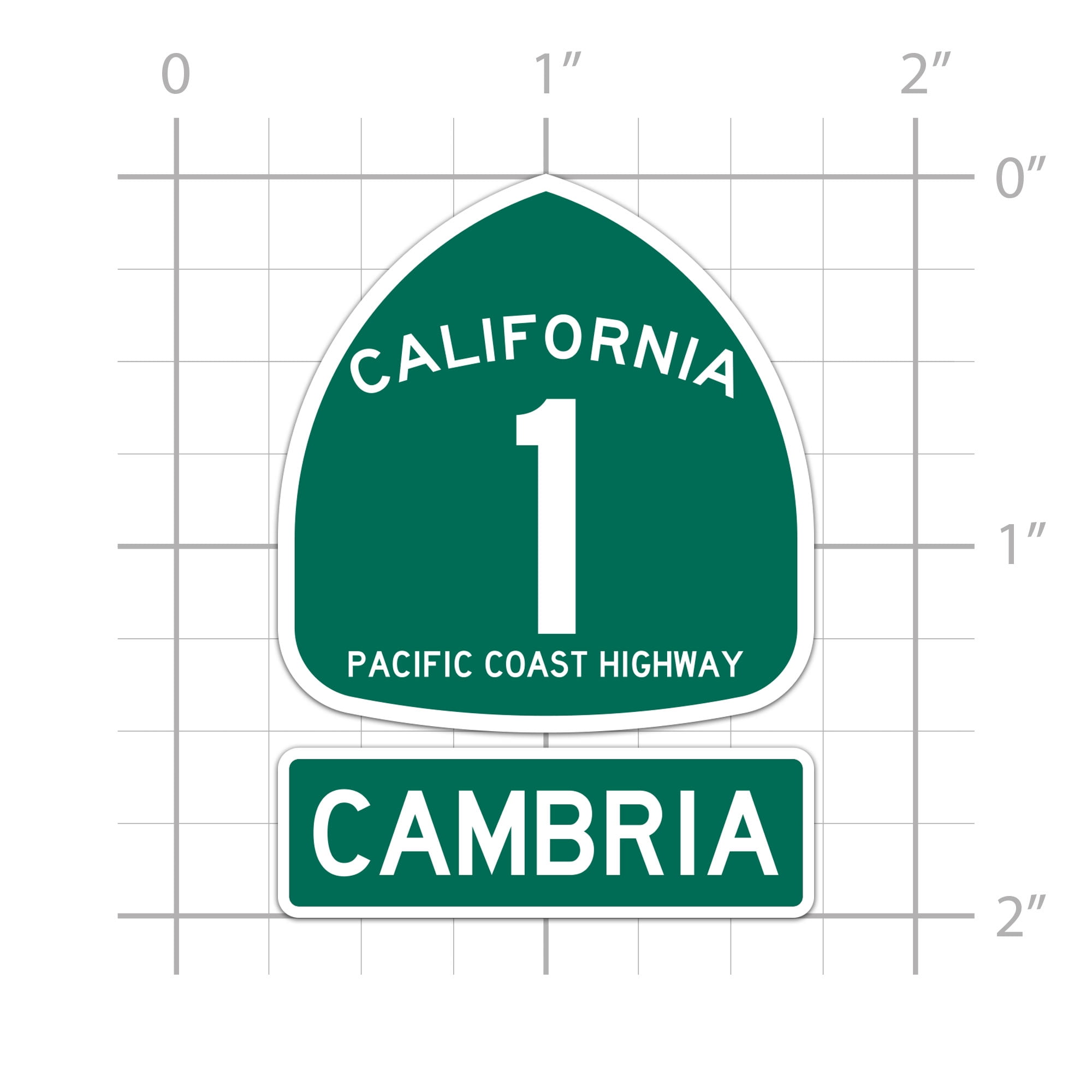 PCH 1 Cambria Sign Sticker for water bottle phone tumbler hard hatpch1 ...