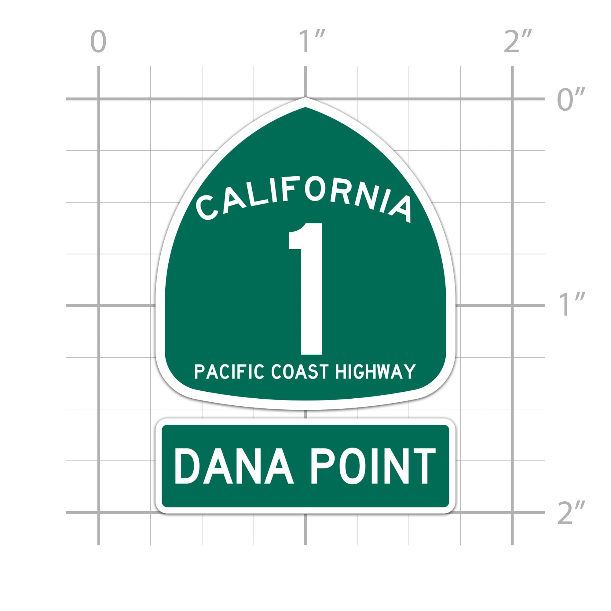 PCH 1 Dana Point Sign Sticker for water bottle phone tumbler hard ...