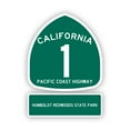 PCH 1 Humboldt Redwoods State Park Sign Sticker Decal - Self Adhesive Vinyl - Weatherproof ...