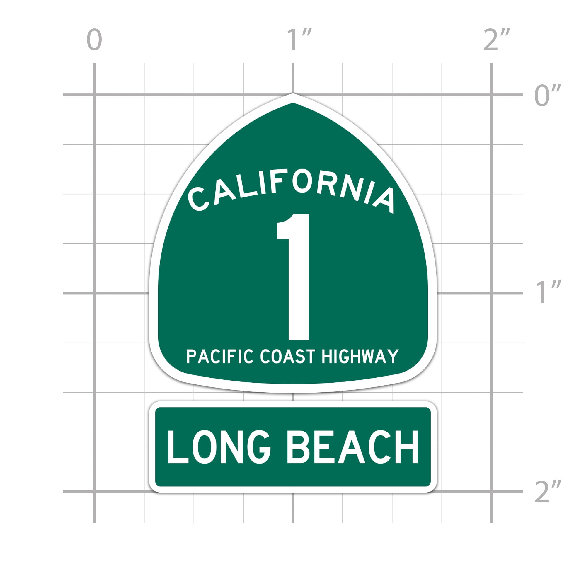 PCH 1 Long Beach Sign Sticker for water bottle phone tumbler hard ...