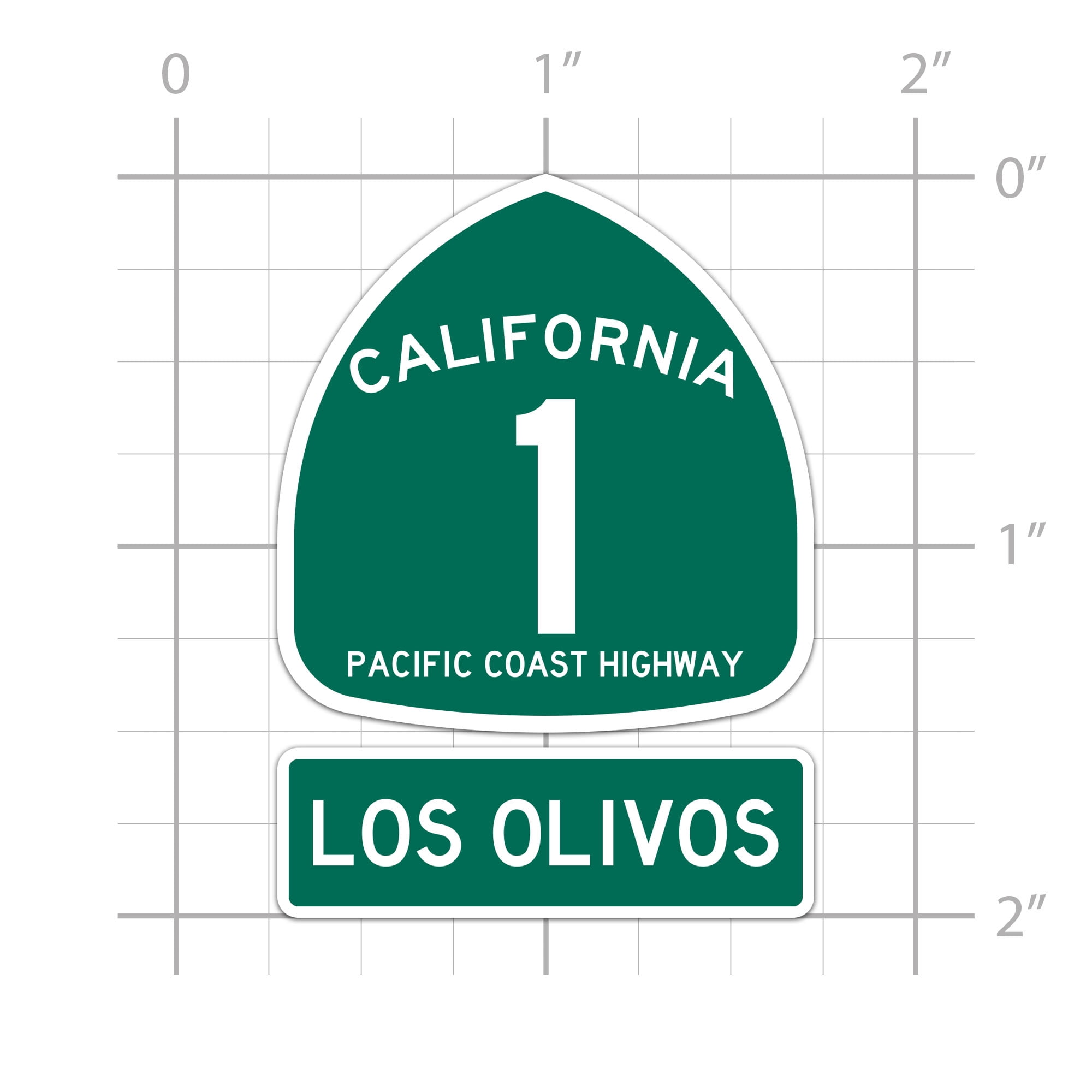 PCH 1 Los Olivos Sign Sticker for water bottle phone tumbler hard ...