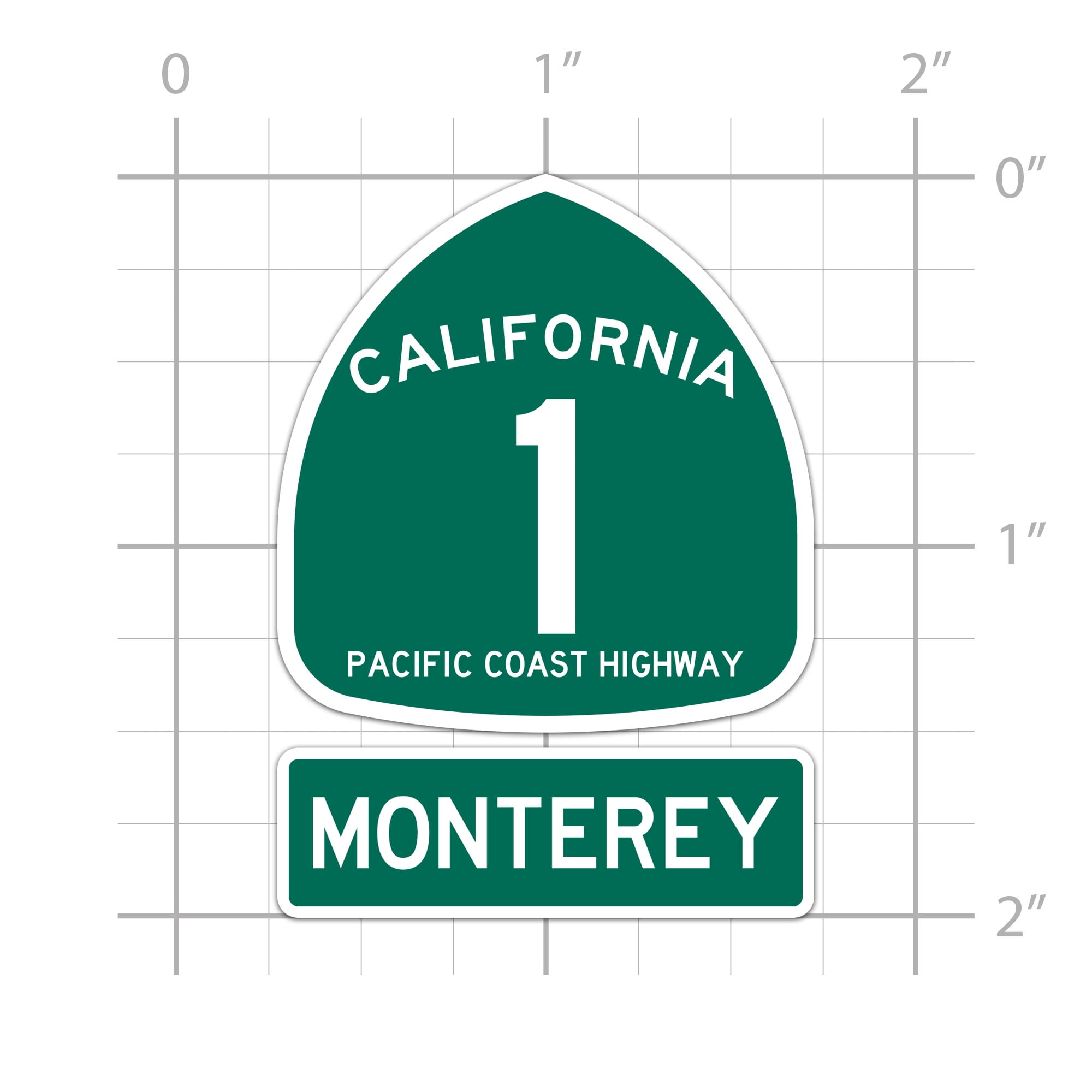 PCH 1 Monterey Sign Sticker for water bottle phone tumbler hard hatpch1 ...