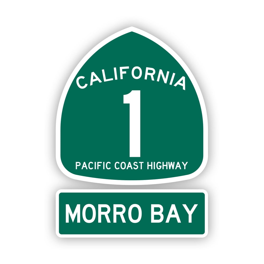 PCH 1 Morro Bay Sign Sticker Decal - Self Adhesive Vinyl - Weatherproof ...