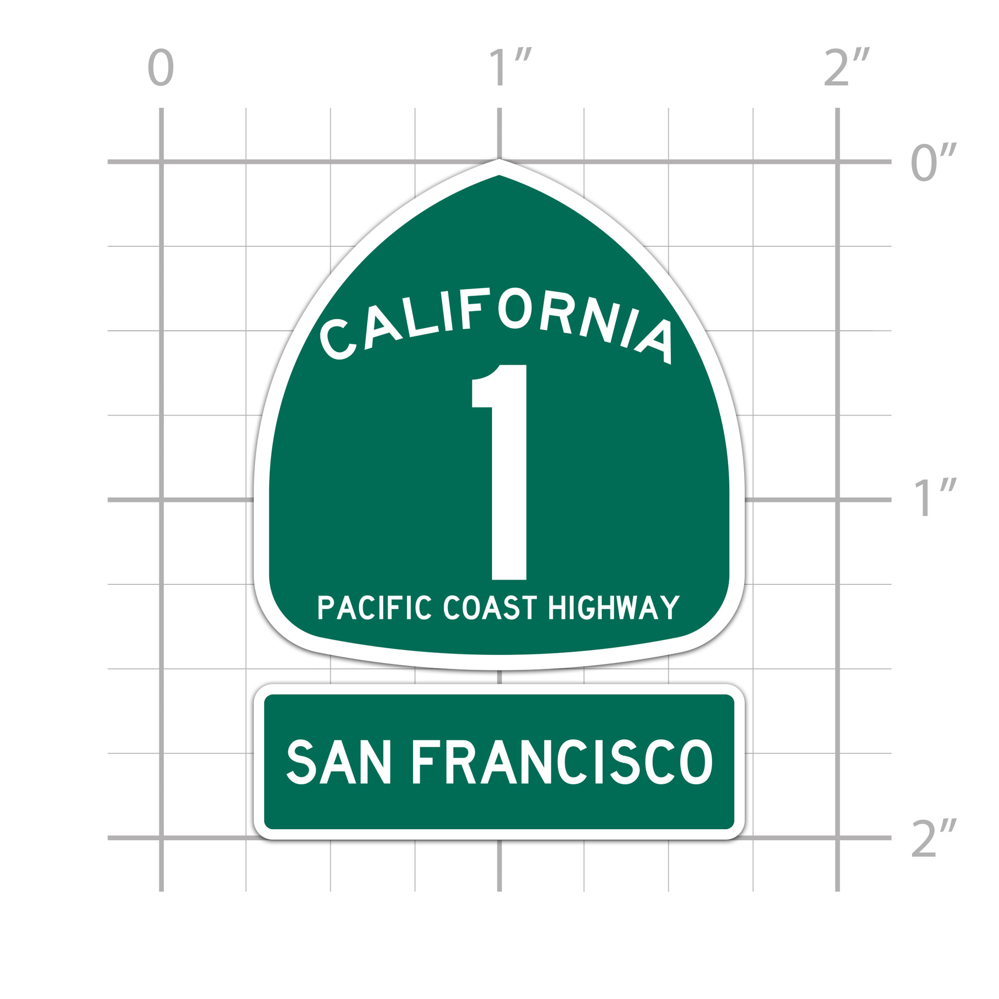 PCH 1 San Francisco Sign Sticker for water bottle phone tumbler hard ...