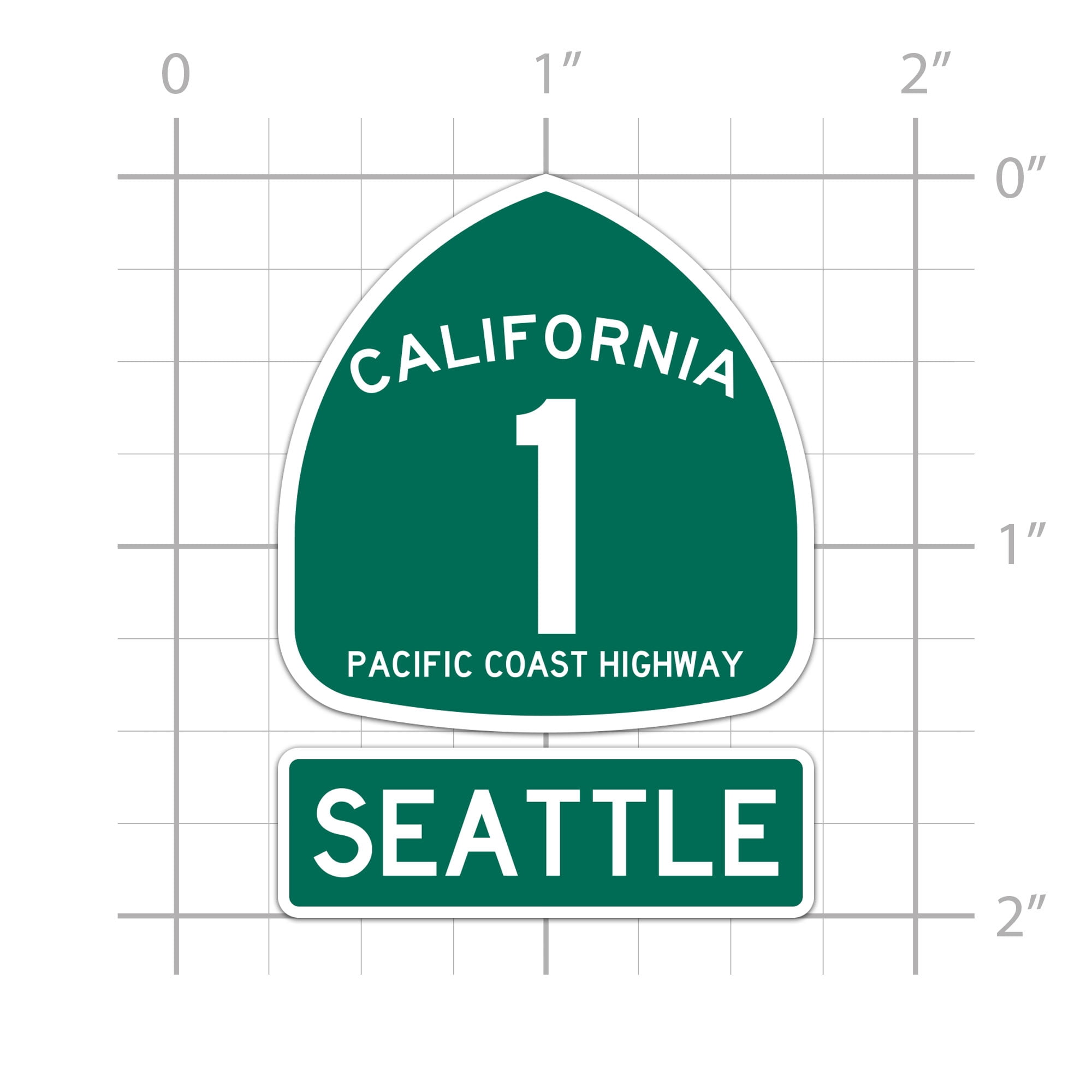 PCH 1 Seattle Sign Sticker for water bottle phone tumbler hard hatpch1 ...