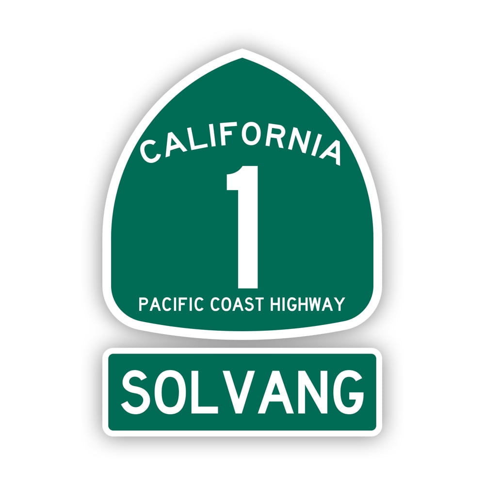 PCH 1 Solvang Sign Sticker Decal - Self Adhesive Vinyl - Weatherproof ...