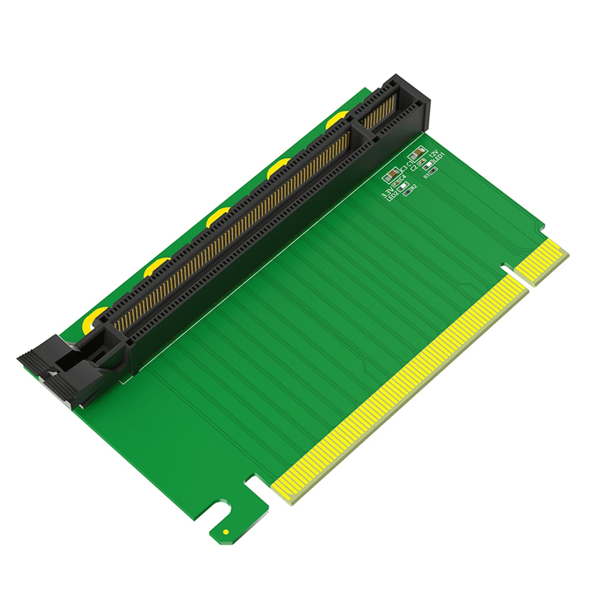 PCI-E 16X 3.0 90 Degree Reverse Male to Female Riser Card for 2U Server ...