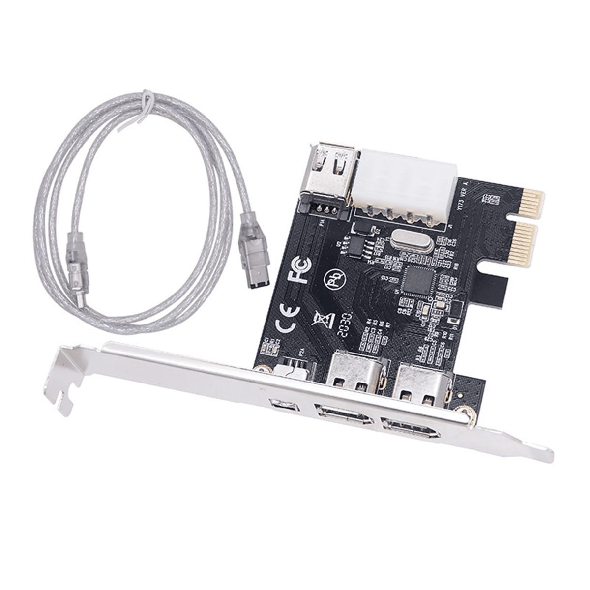 PCI-E 1X 1394 4 Port DV HD Video Capture Card Firewire Card 800/400/200/100Mbps Supports Hot ...