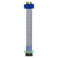 PCI-E 1X to 1X Card Extender Ribbon Cable Adapter PCI-Express PCI for ...