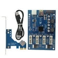 PCI-E 1X to 4X PCIe USB3.0 Converter Extender Adapter Card Expansion ...