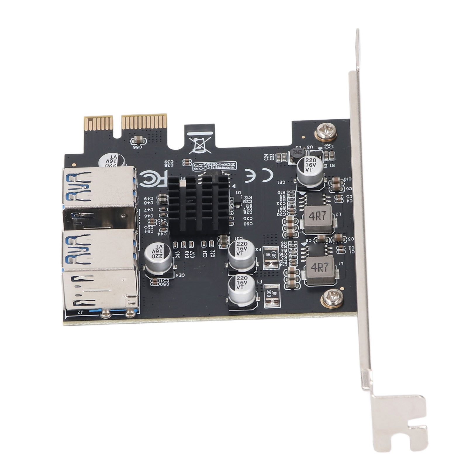 PCI E 1x To 4 USB 3.0 PCI E Rabbet GPU, Dual Layer 4 Port 4 Ports PCIe ...