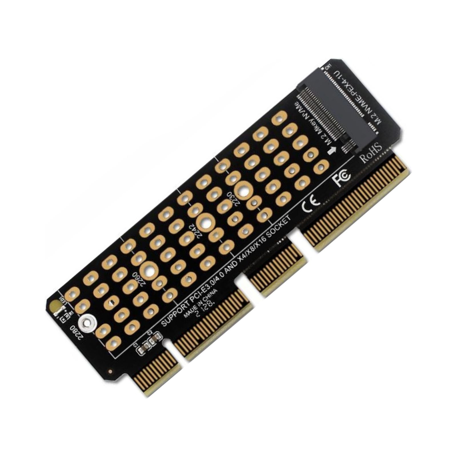PCI-E 4.0 M.2 NVMe Adapter Card Metal Glass Fiber Adapter Card Data ...