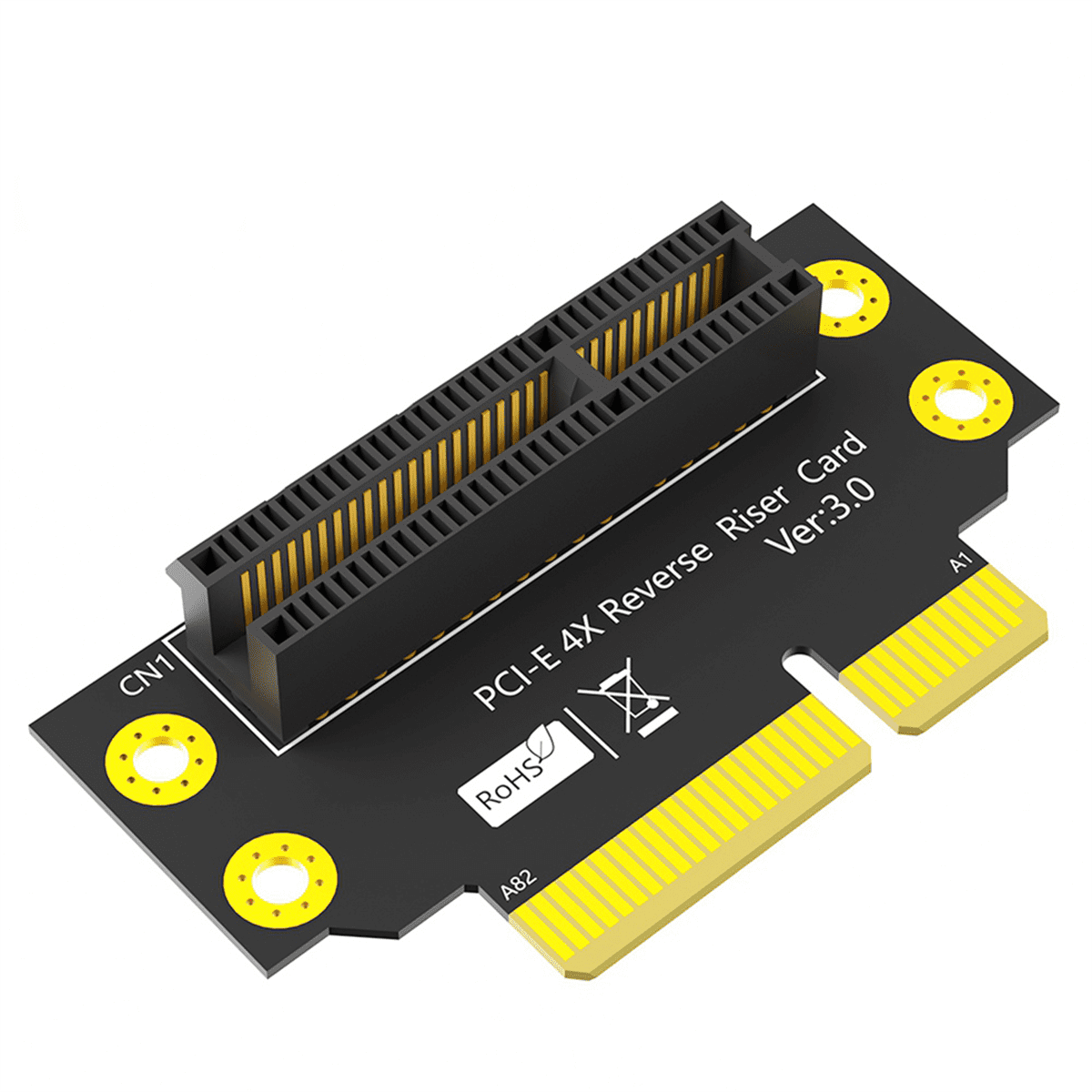 PCI-E 4X 3.0 90 Degree Reverse Male to Female Riser Card for 2U Server ...