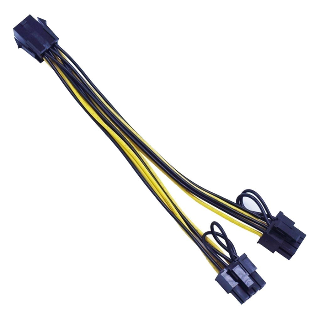 PCI\-E 6\-pin to Dual Power Splitter Cable Graphics Card PCIE PCI 6Pin ...