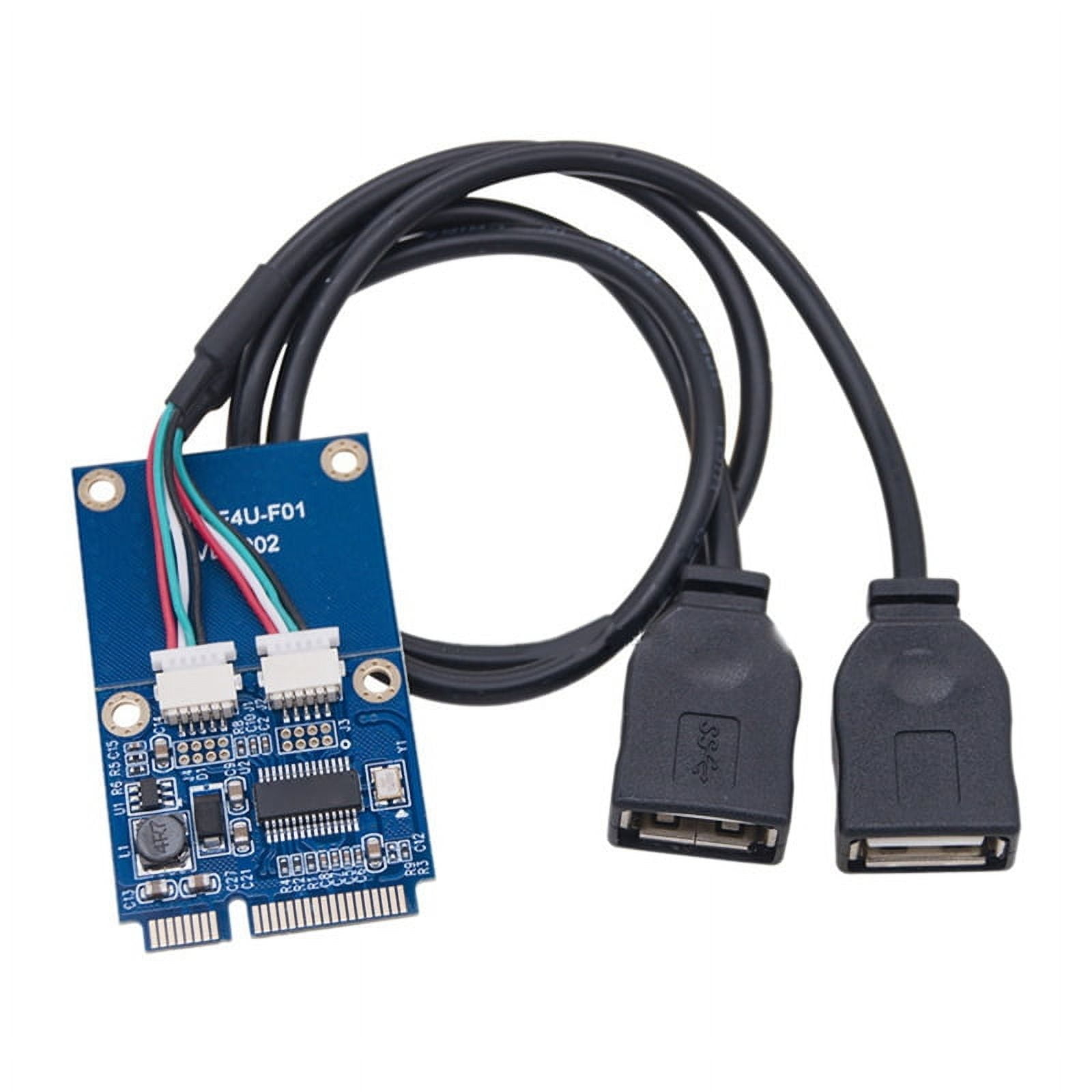 PCI-E Expansion Card MINI PCI-E to Dual-Port USB2.0 Adapter Card for ...