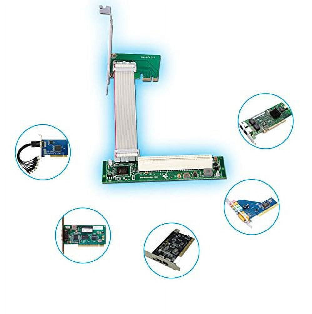 PCI-E Express 1X to PCI 32bits Adapter With Flex Cable - Walmart.com