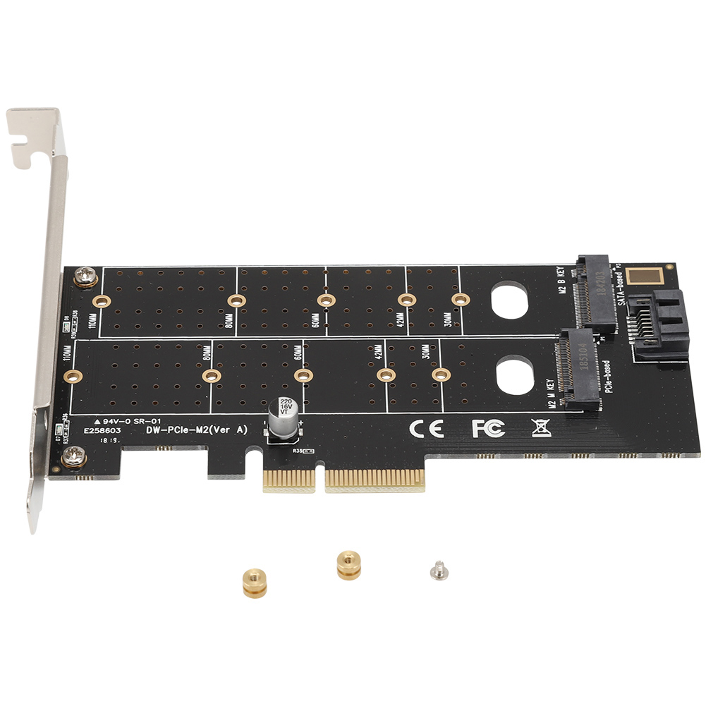 PCI-E MB2 M.2 Dual Network Card Riser Card NIC Adapter Card for ...