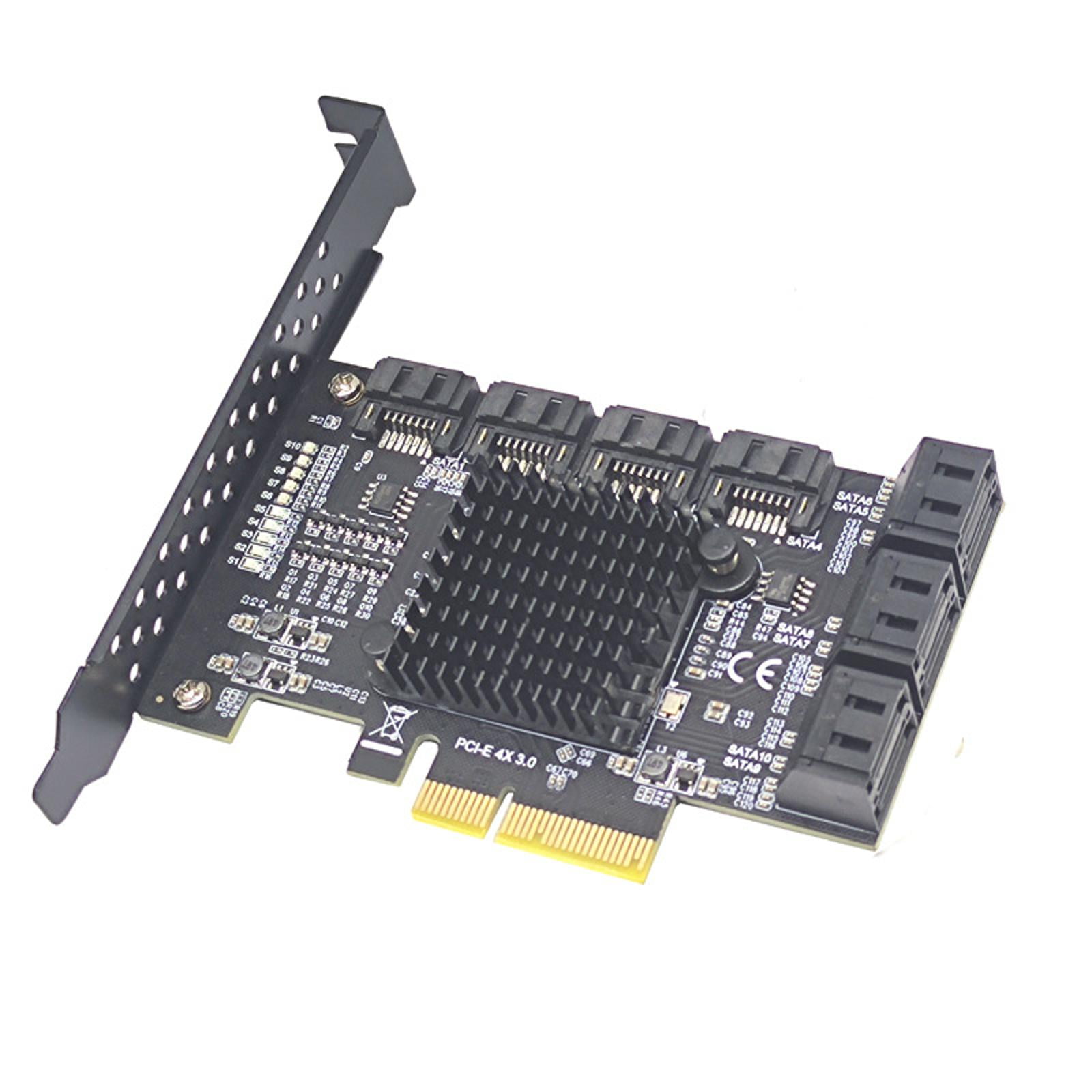 PCI-E SATA Expansion Card X4 x8 x16 6 Ports SATA PCIe Card 6Gbps ...