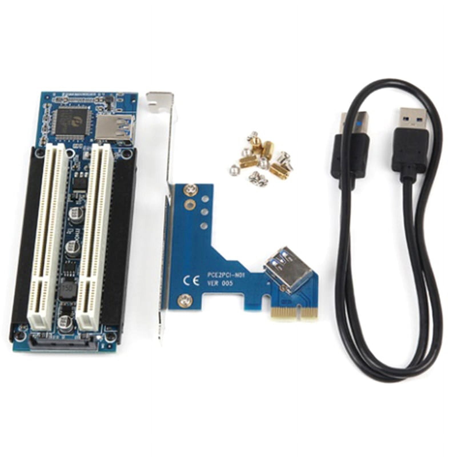 PCI-E To PCI Adapter Card PCIE 2 Slot Support Capture Golden Tax Sound ...