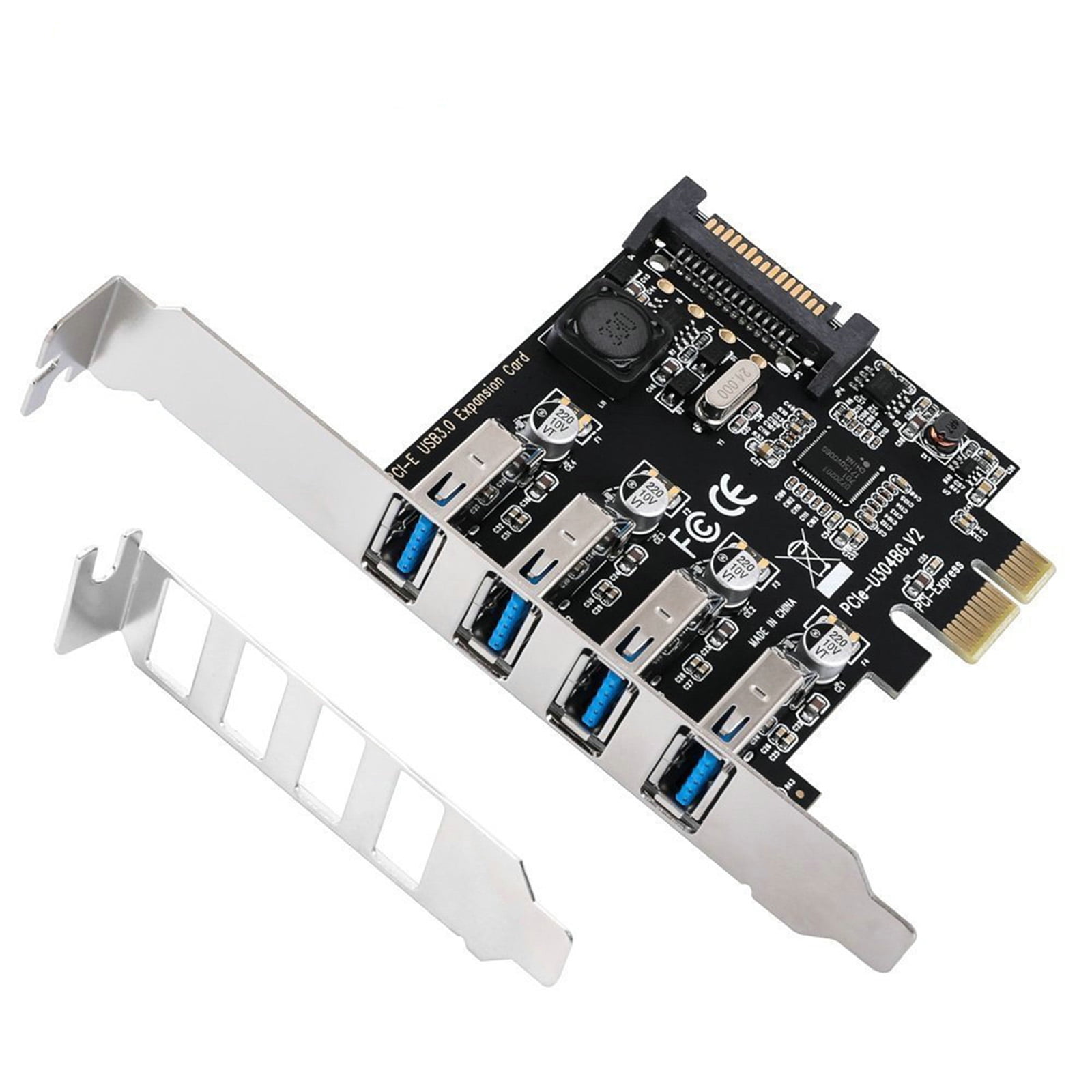 PCI E USB Adapter Card PCI-E 1X to USB Expansion Card with 19 Pin ...