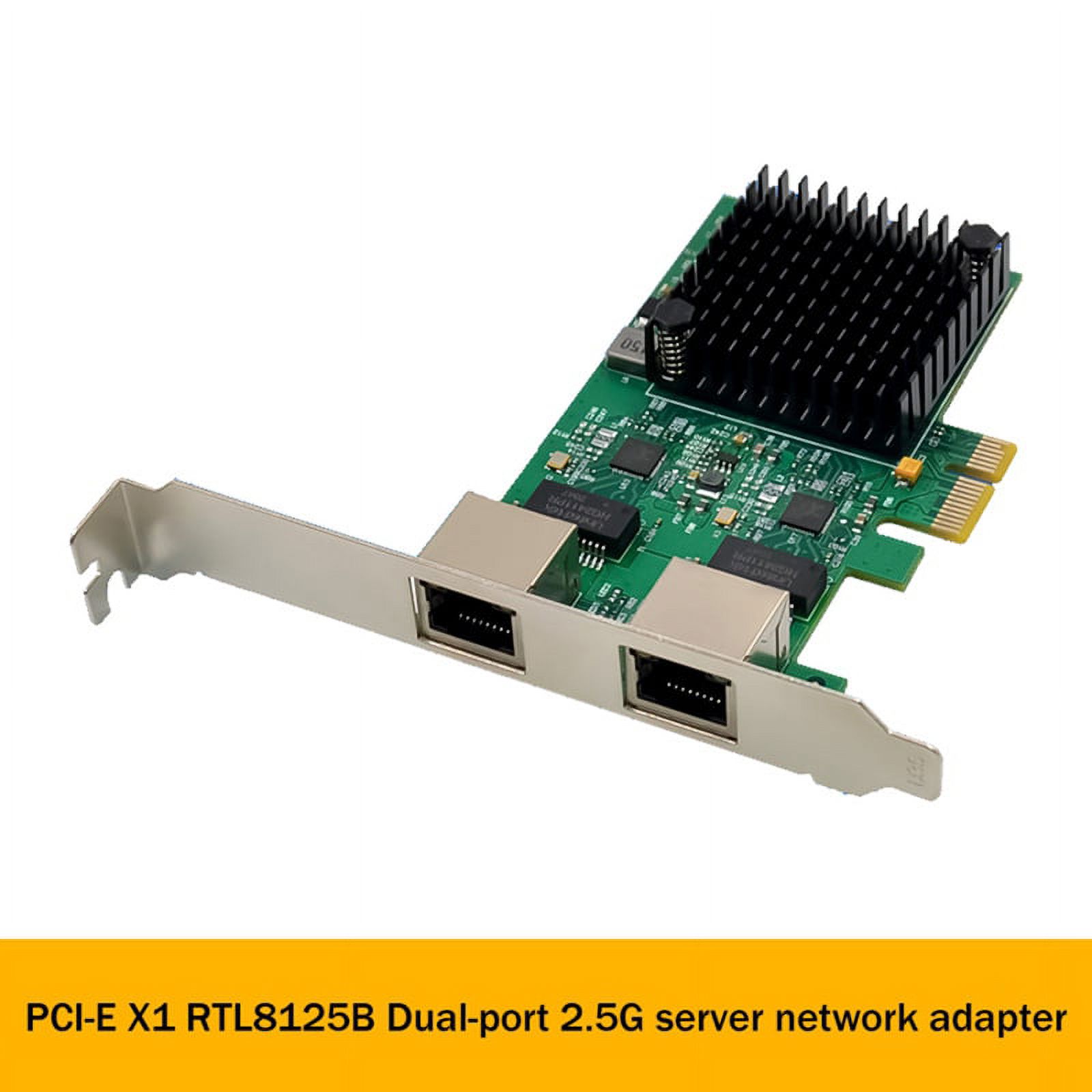 PCI-E X1 2.5G Gigabit Server Network Card RTL8125B Dual-Port Ethernet ...