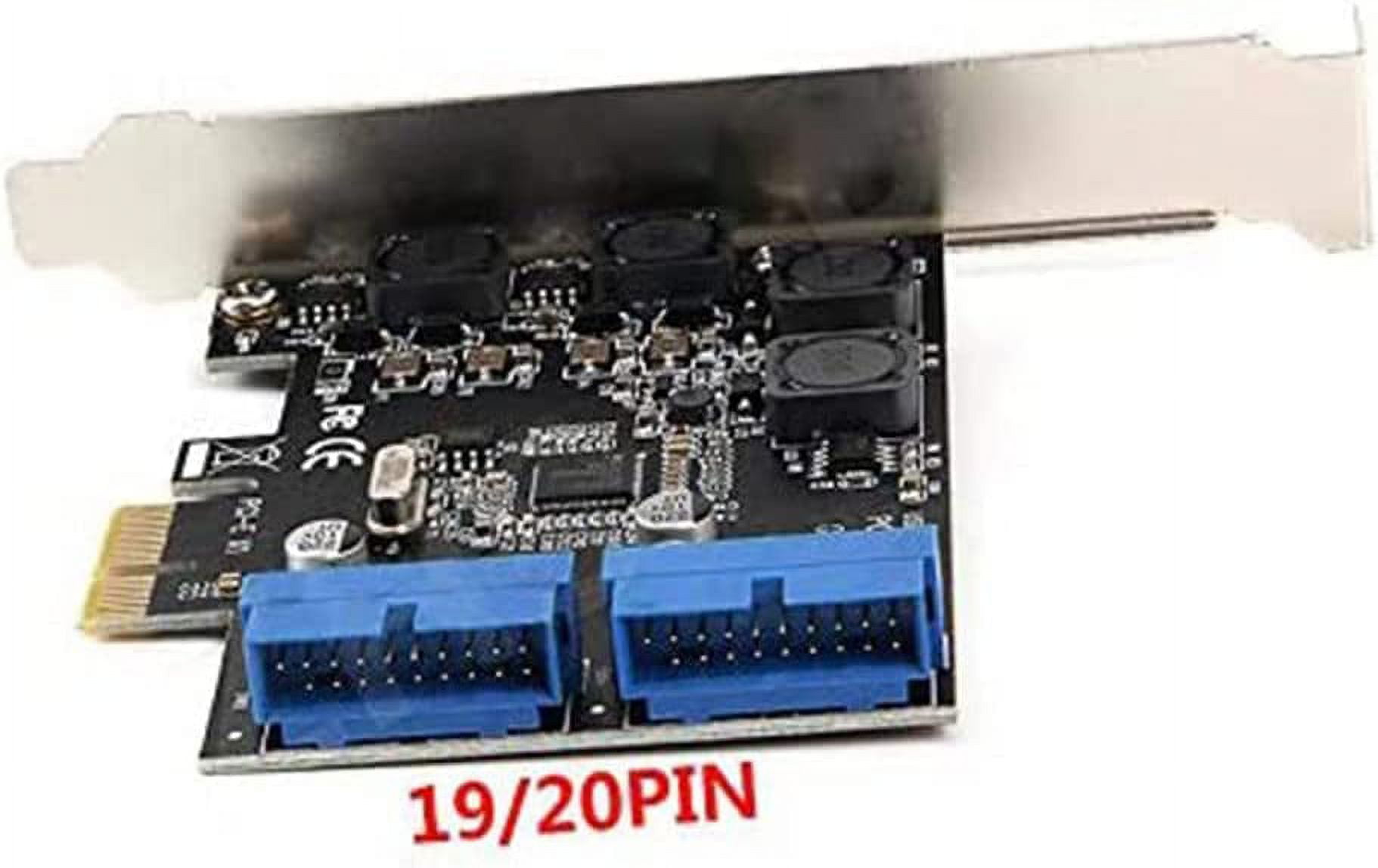 PCI-E X1 to 2 Ports 19 Pin USB 3.0 Header PCI Express to Dual 20 Pin USB 3.0 - Walmart.com