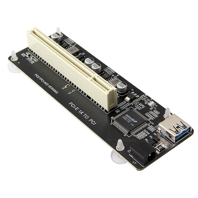 PCI-E to Dual PCI Expansion Card PCIE Adapter Card Surveillance Video ...