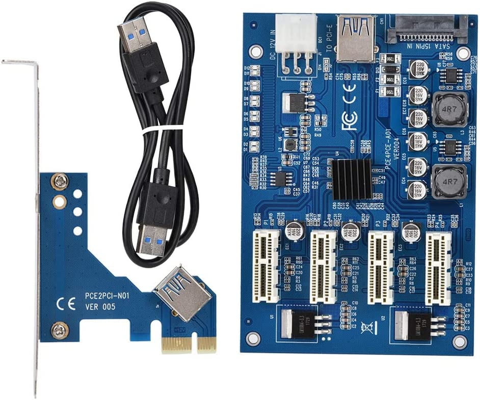 PCI E to PCI E Adapter Card PCI E 1X to 4X PCIe USB3.0 Converter ...