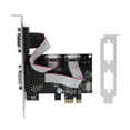 PCI-E to RS232 2 port Serial Port Converter PCI Express Controller ...