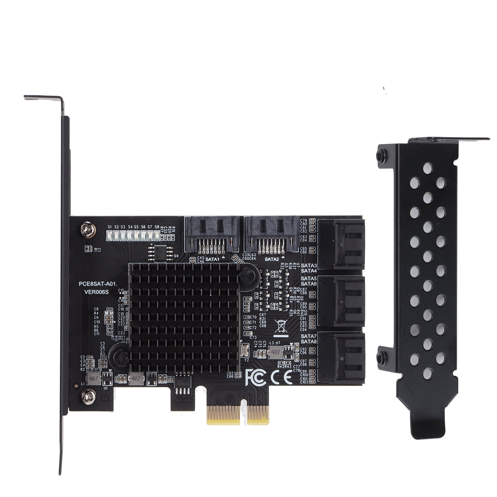 PCI-E to SATA3.0 Controller Expansion Board 8-Port SATA3.0 Interface ...