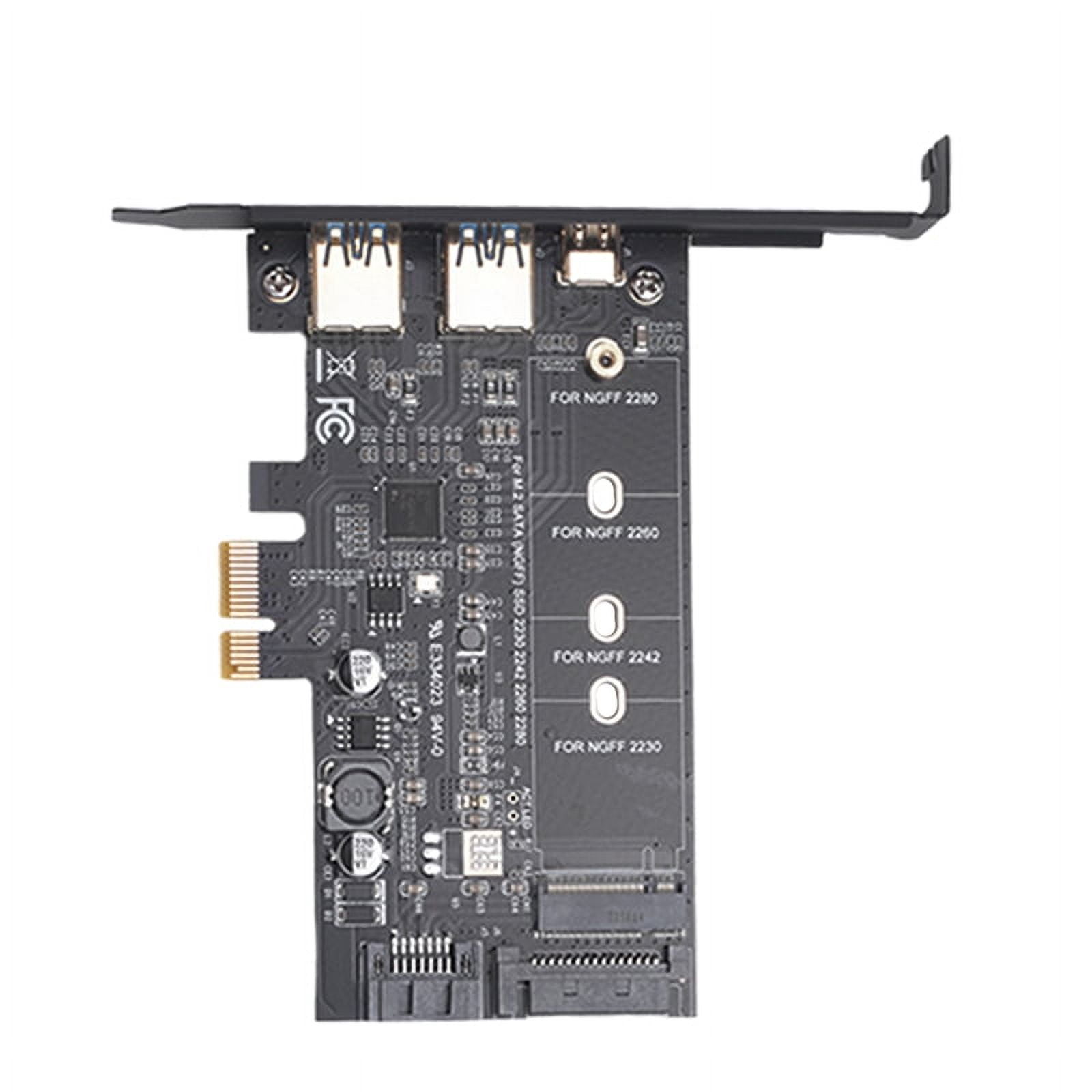 PCI-E to USB 3.0 PCI Express Card Incl.1 C and 2 A Ports, M.2 NVME PCIe Adapter with Bracket ...