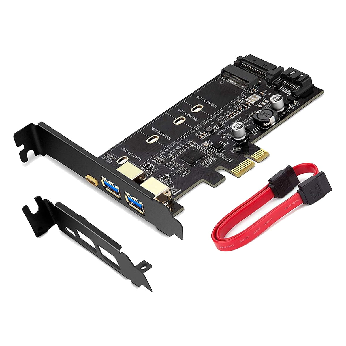 PCI-E to USB 3.0 PCI Express Card Incl.1 USB C and 2 USB A Ports, M.2 NVME to PCIe 3.0 Adapter ...