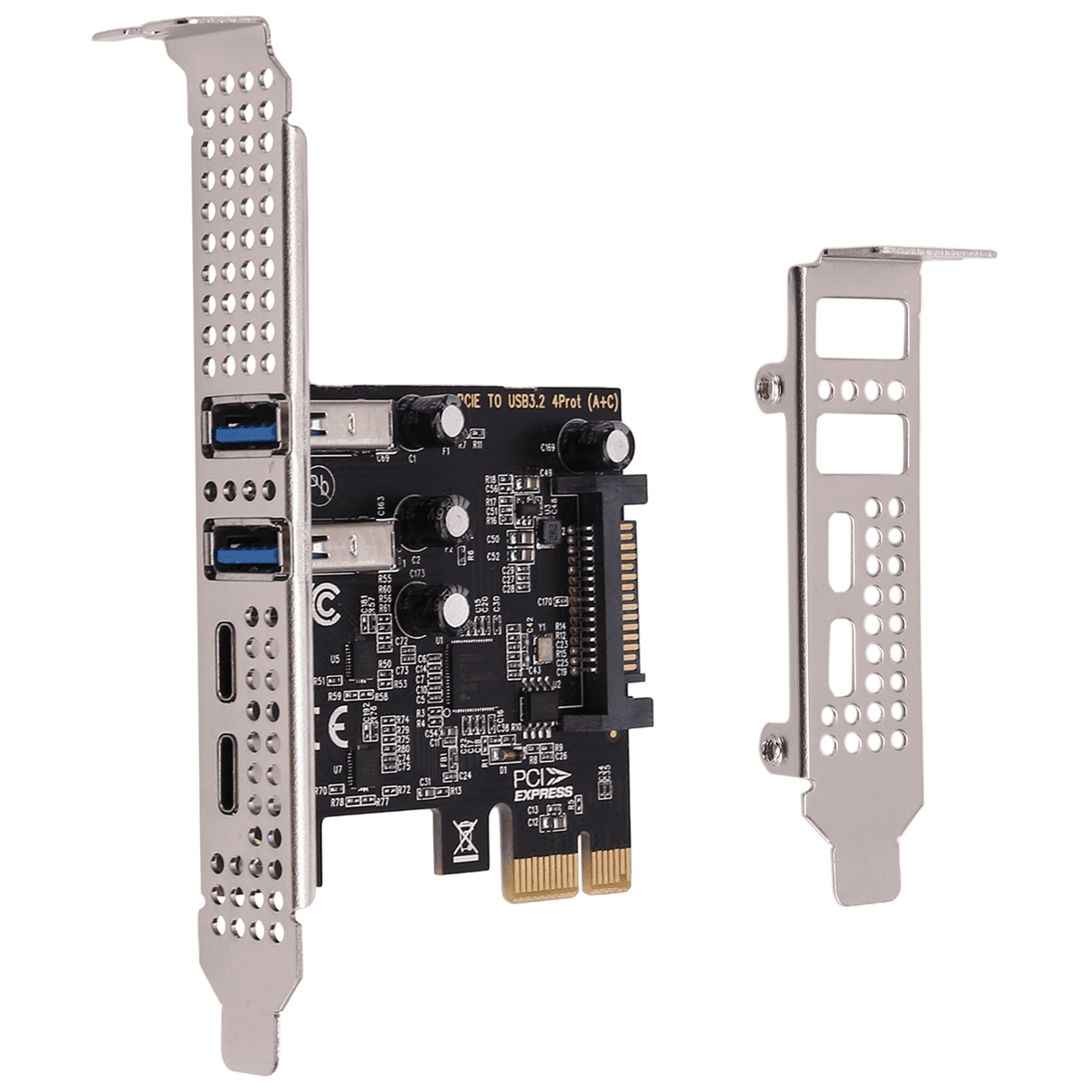 PCI Expansion Card 4-Ports (Type-C+A) USB 3.2 5Gbps High Speed Hub ...