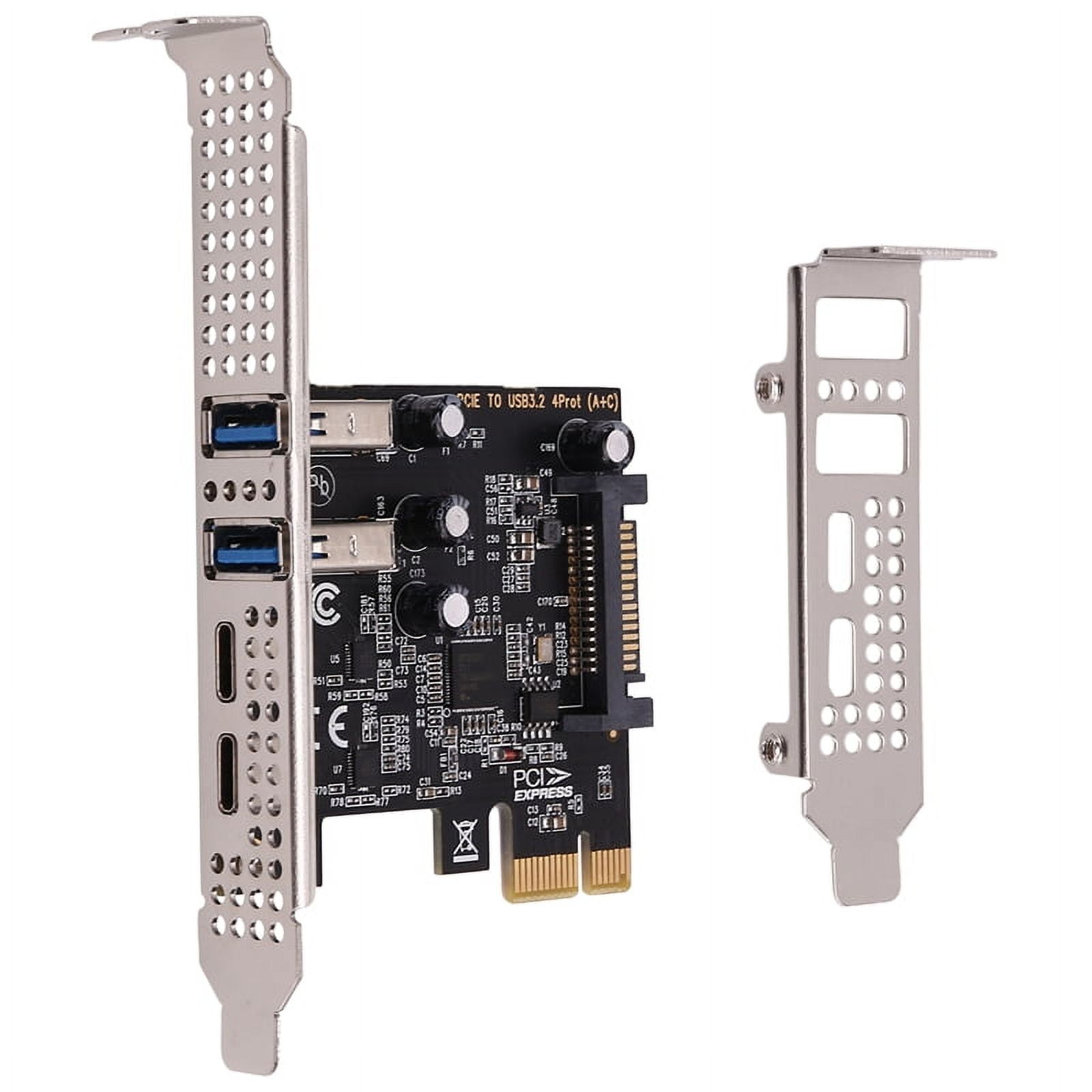 PCI Expansion Card 4-Ports (Type-C+A) USB 3.2 Expansion Card 5Gbps High ...