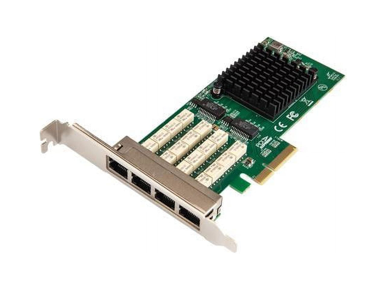 PCI-Express 2.1 (5 GT/s), Quad Port (4x RJ45) Copper Gigabit Ethernet ...