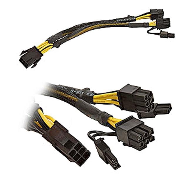 PCI Express 6-Pin To 2 x PCI Express 6 Plus 2-Pin Cable Adapter, 9.6 in ...