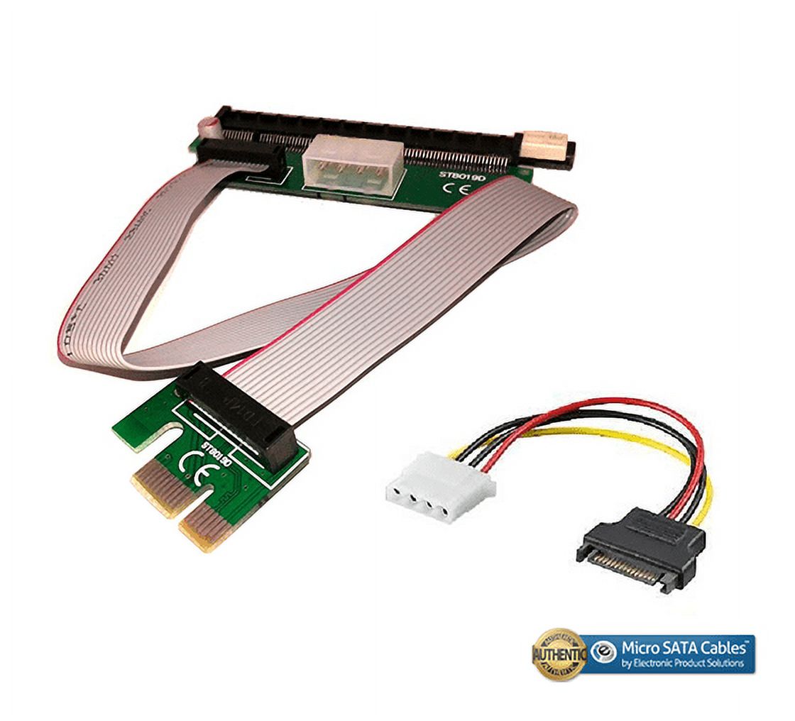 PCI Express Extension Cable 1x to 16x with Powered Riser -12 Inches ...