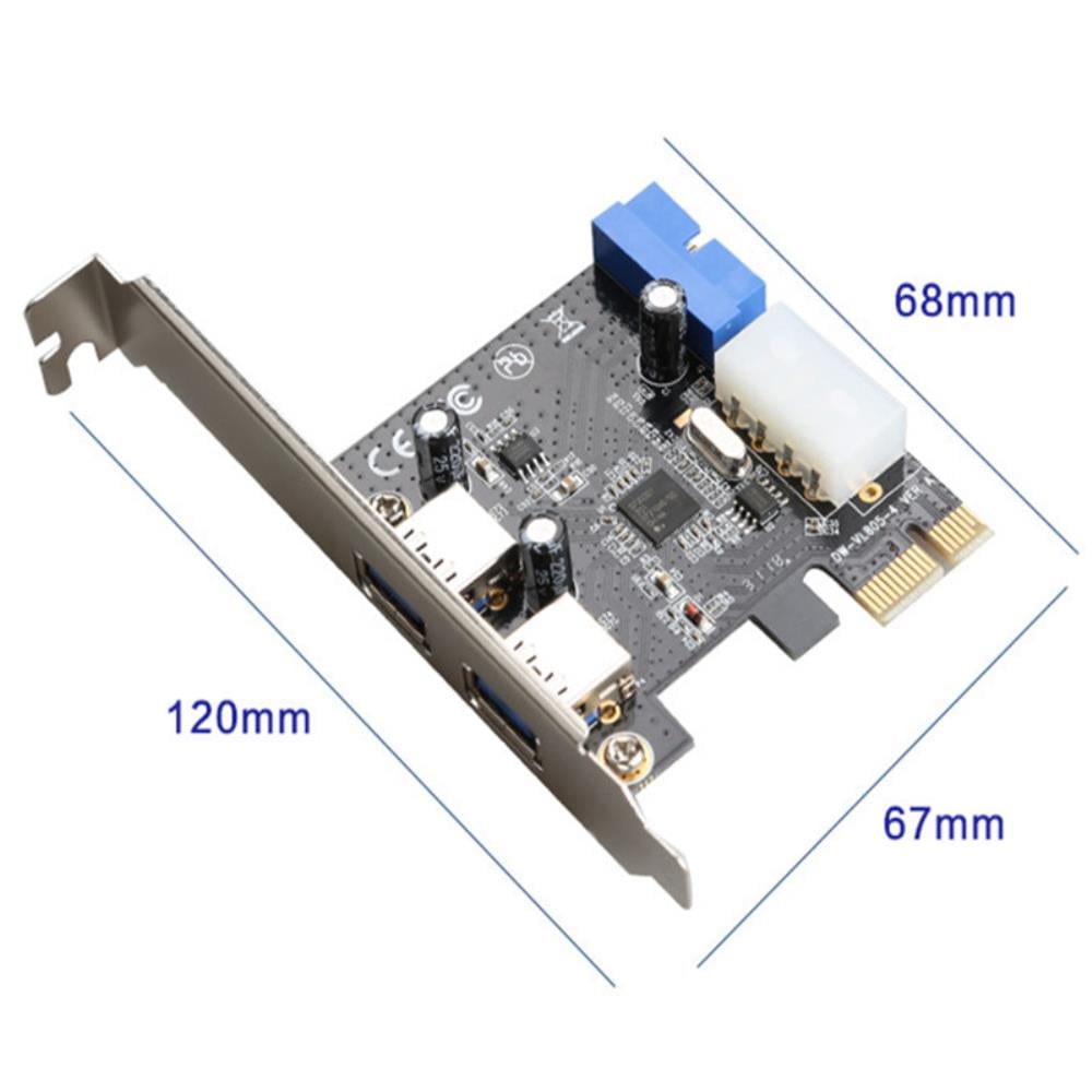 PCI Express PCI-E USB 3.0 Card 2 Ports Expresscard Mini USB3 Gigabit ...