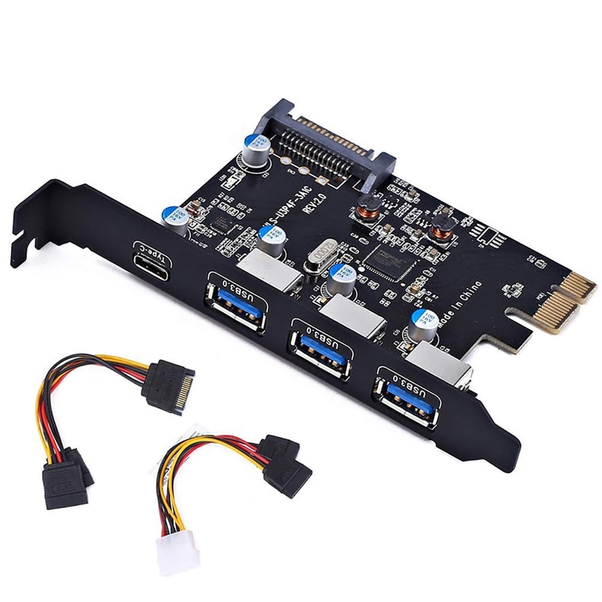PCI Express(PCIe) to USB 3.0 Type C +Type A Expansion Card,PCI-E to USB ...
